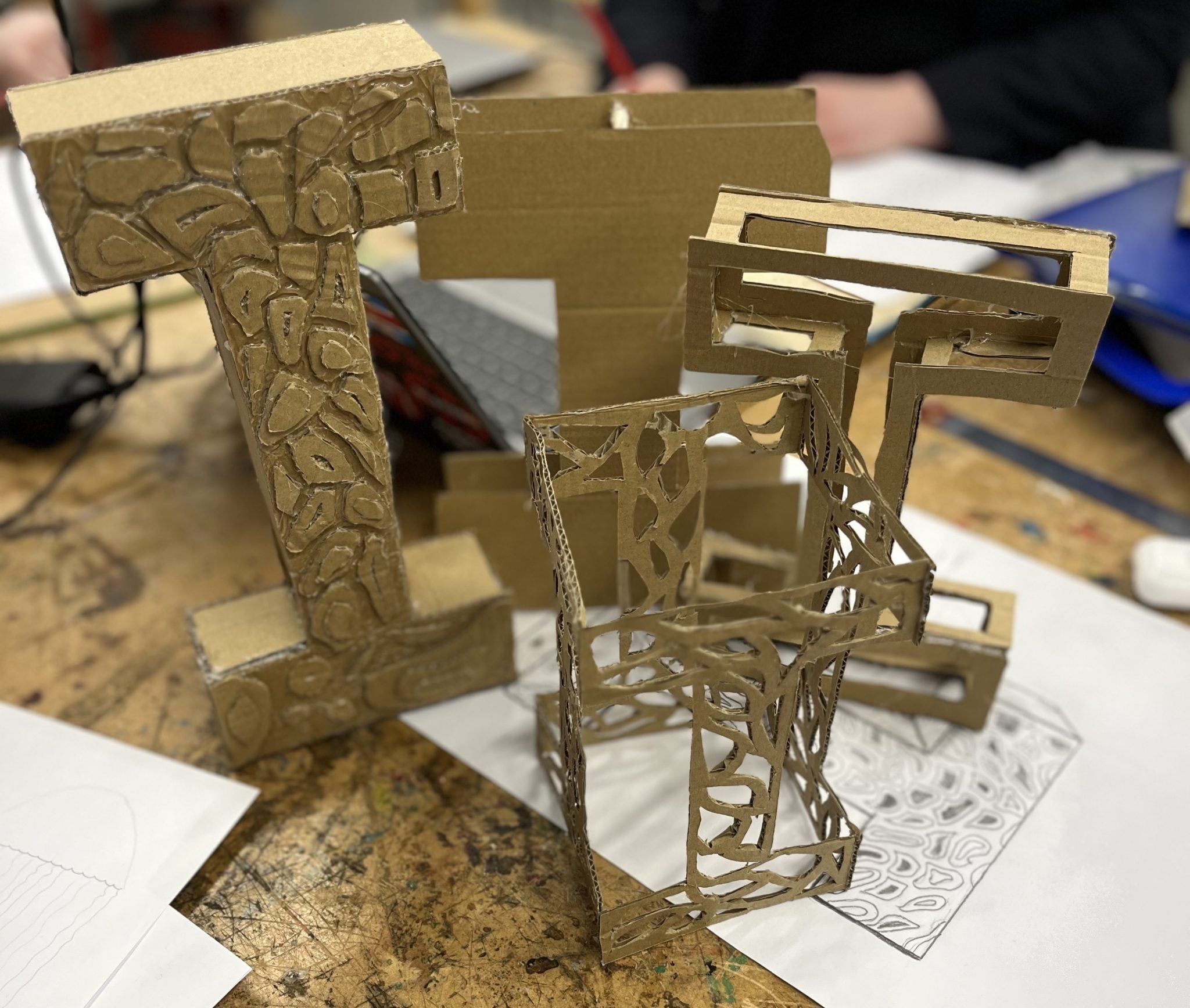 Year 10 Design - Three Dimensional Letter Project - Woodbridge School