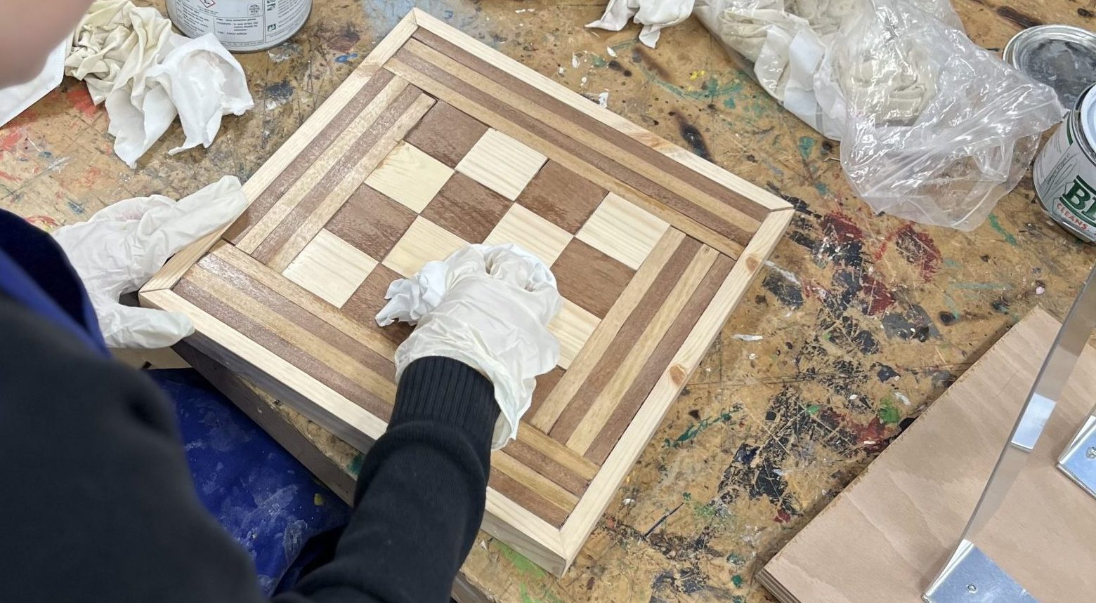 Year 9's Wooden Table Project - January 2025 - Woodbridge School